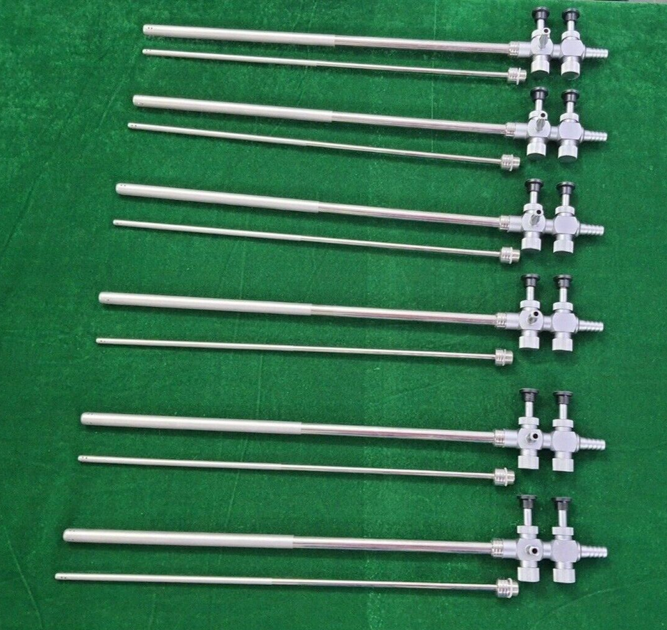 6pc Laparoscopic Trumpet Suction Irrigation 10-5mm Reusable Surgical ...