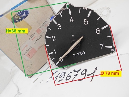 Rev counter black 1.8 Kent diesel engine and turbo diesel for Ford ...