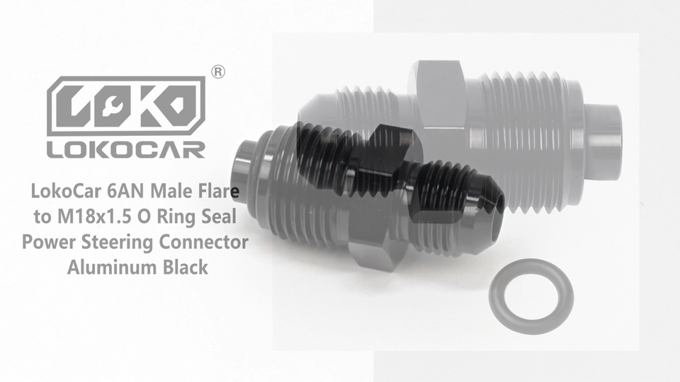 6AN Male Flare to M18x1.5 O Ring Seal Power Steering Adapter Fitting ...