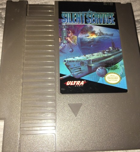SILENT SERVICE ORIGINAL NINTENDO SYSTEM SUBMARINE GAME NES HQ ...