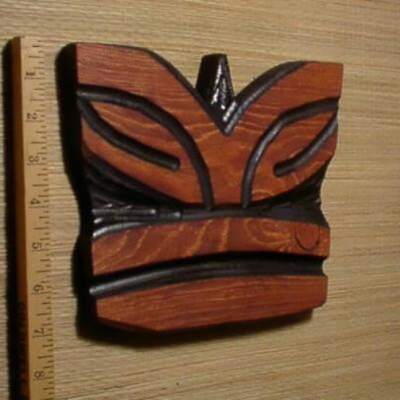 Lil' Old Sidey Carved Tiki Mask - Hawaiian Tiki Bar Outsider Tribal Art ...