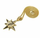HIP HOP 5 PERCENTER 7 STAR PENDANT & 24" BOX CUBAN ROPE CHAIN HIP HOP ...