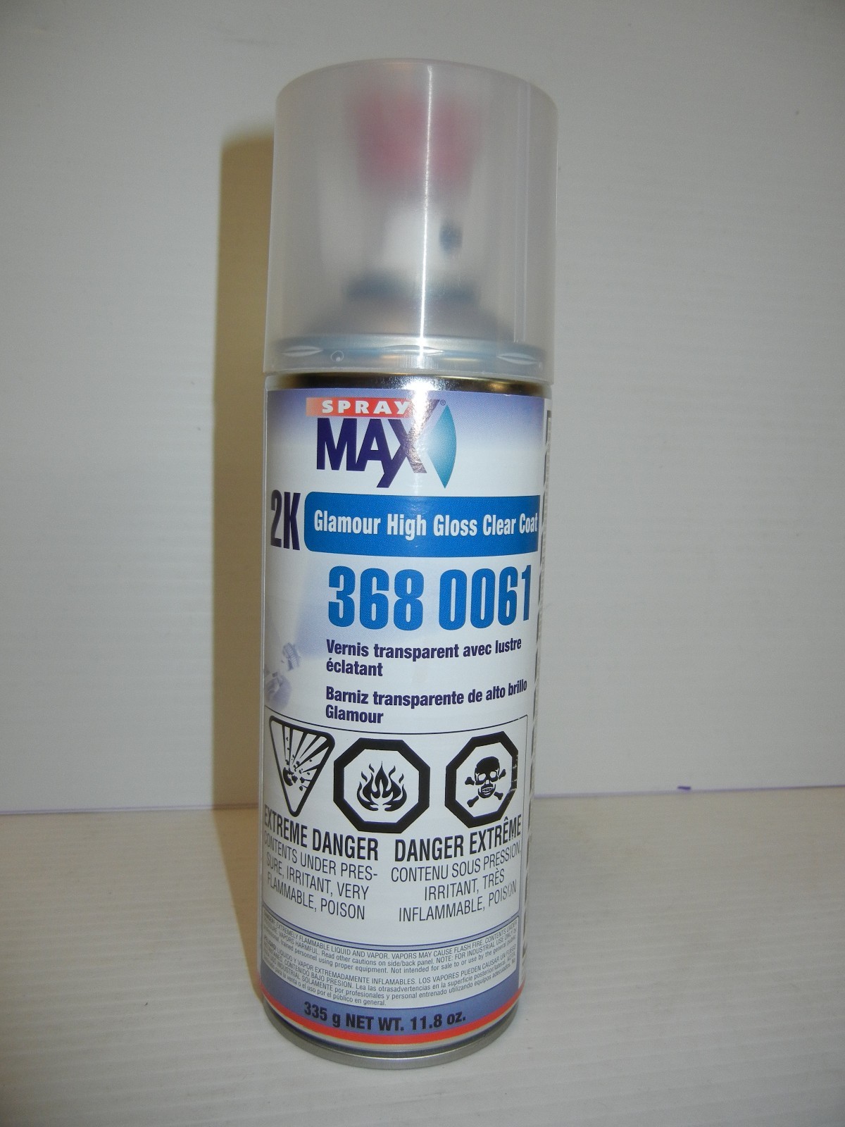 Base coat & Clear Spray Can Blackest Black #1738 inc. Spraymax #3680061 ...