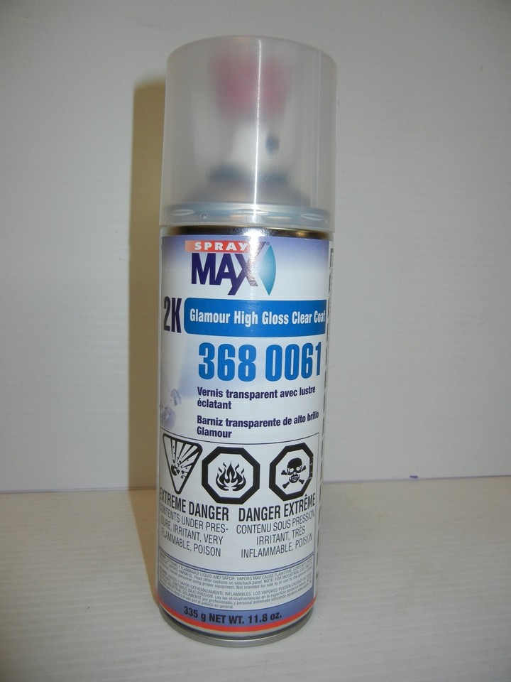 Base coat & Clear Spray Can Blackest Black #1738 inc. Spraymax #3680061 ...