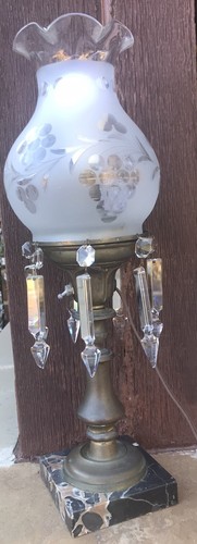 Antique 19 Th Century Victorian Astral Solar Parlor Oil Lamp With ...