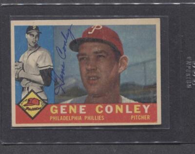 1960 Topps #293 Gene Conley Signed Card (Phillies) (Flat Rate Ship) | eBay