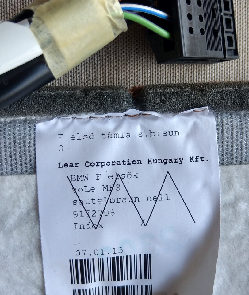 BMW F03 F04 Bezug Sitz Komfortlehne Leder Klima NAPPA Sattelbraun ...