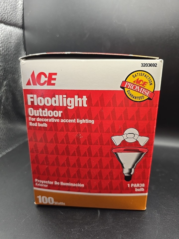 ACE 100W outdoor Floodlight Red Decorative Lighting PAR38 Bulb #3203692 ...