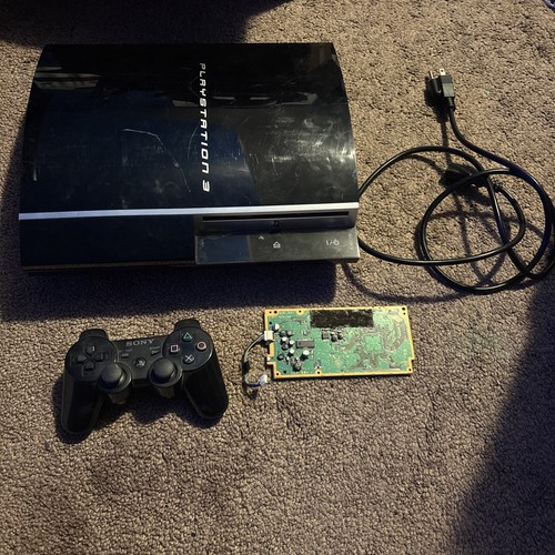 Sony PlayStation 3 Black Fat CECHG01 320GB for Parts Or Repair READ ...
