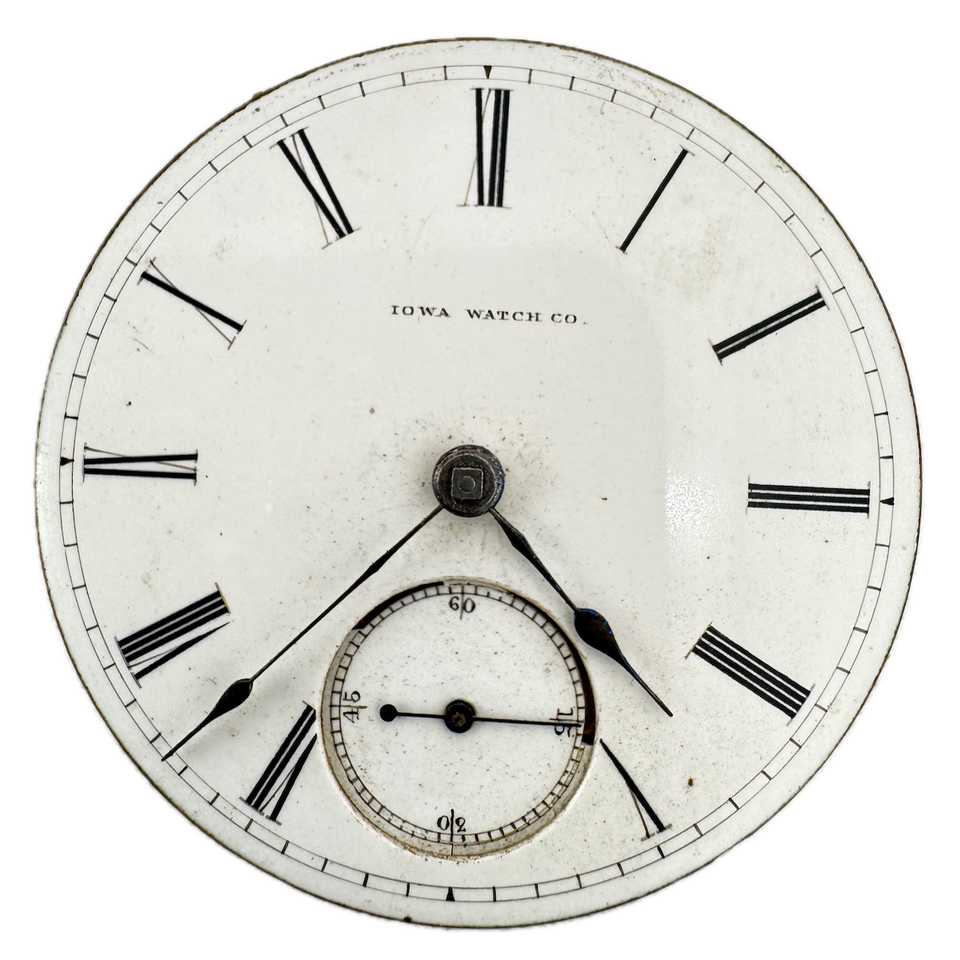 Antique 18s 1882 Iowa Illinois 11 Jewel Key Wind Pocket Watch Movement ...