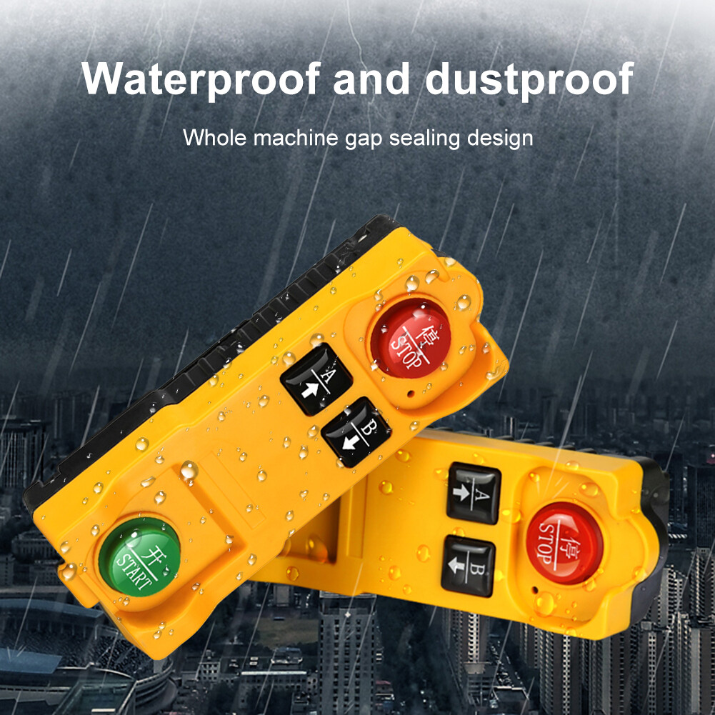 Hoist Crane Control 2/4 Buttons Crane Industrial Radio Controller (2 ...