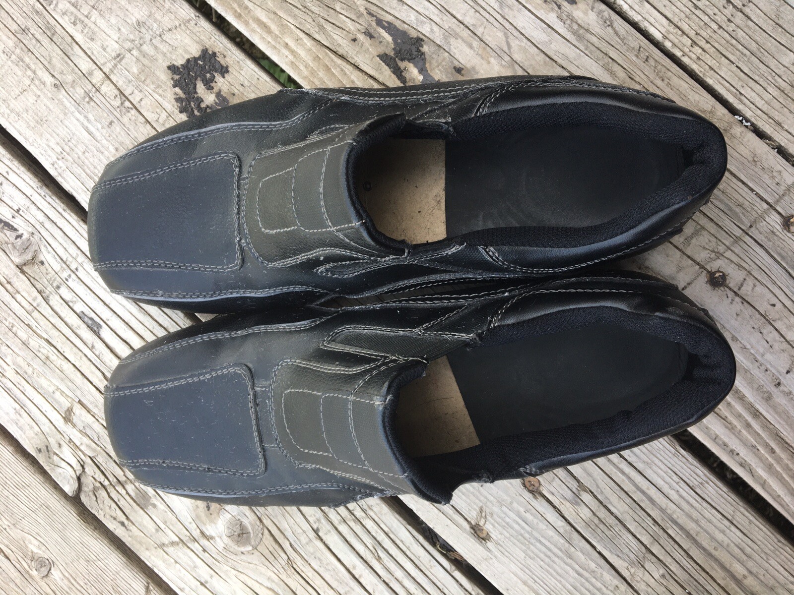 SAFE T STEP Black Oil Slip Resistant Loafer Work Shoe… - Gem