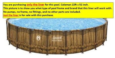 Bestway Coleman Liner Power Steel or Swim Vista Pools 22' x 52" P06817 ...