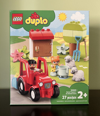 LEGO DUPLO Town Farm Tractor & Animal Care 10950 Building Kit 27pcs NEW ...