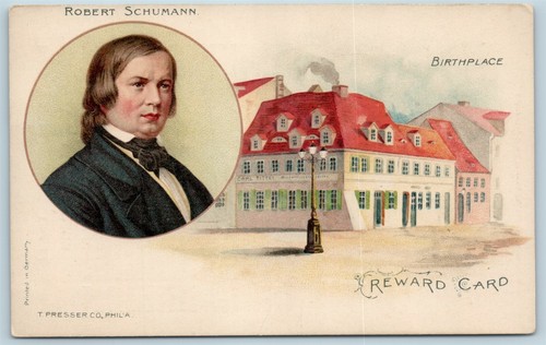 Postcard Reward Card Composer History Music Birthplace Robert Schumann ...