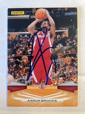2009 Panini Aaron Brooks Autographed Card Houston Rockets #164 CB978 | eBay