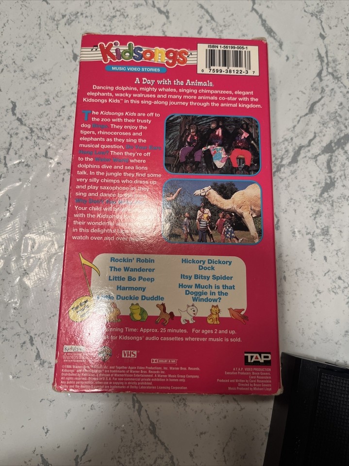 Kidsongs A Day With The Animals VHS 1985 Tape Music Video Stories ...