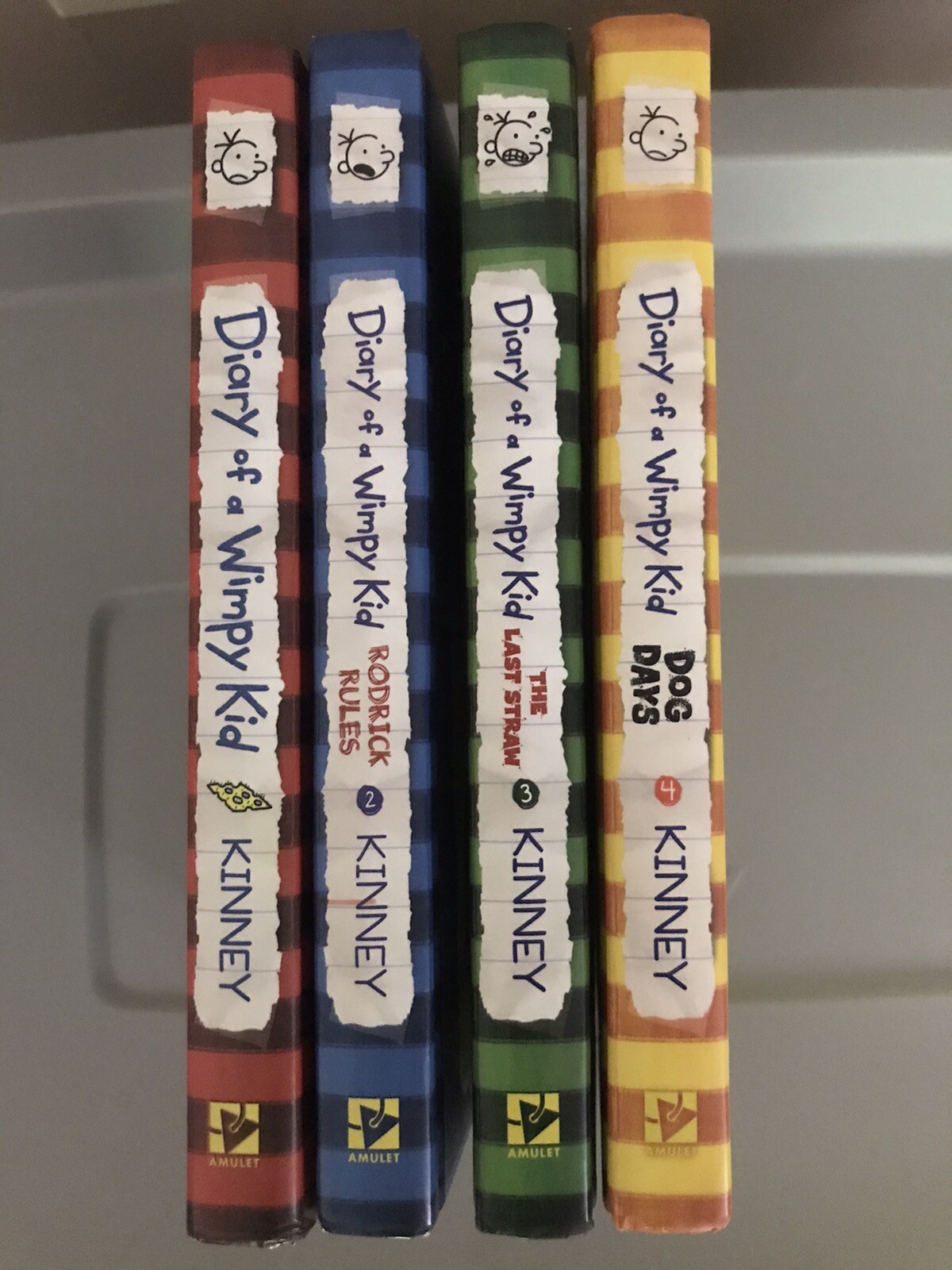 Diary of A Wimpy Kid Books Lot 1, 2, 3, 4 Roderick Rules Last Straw Dog ...