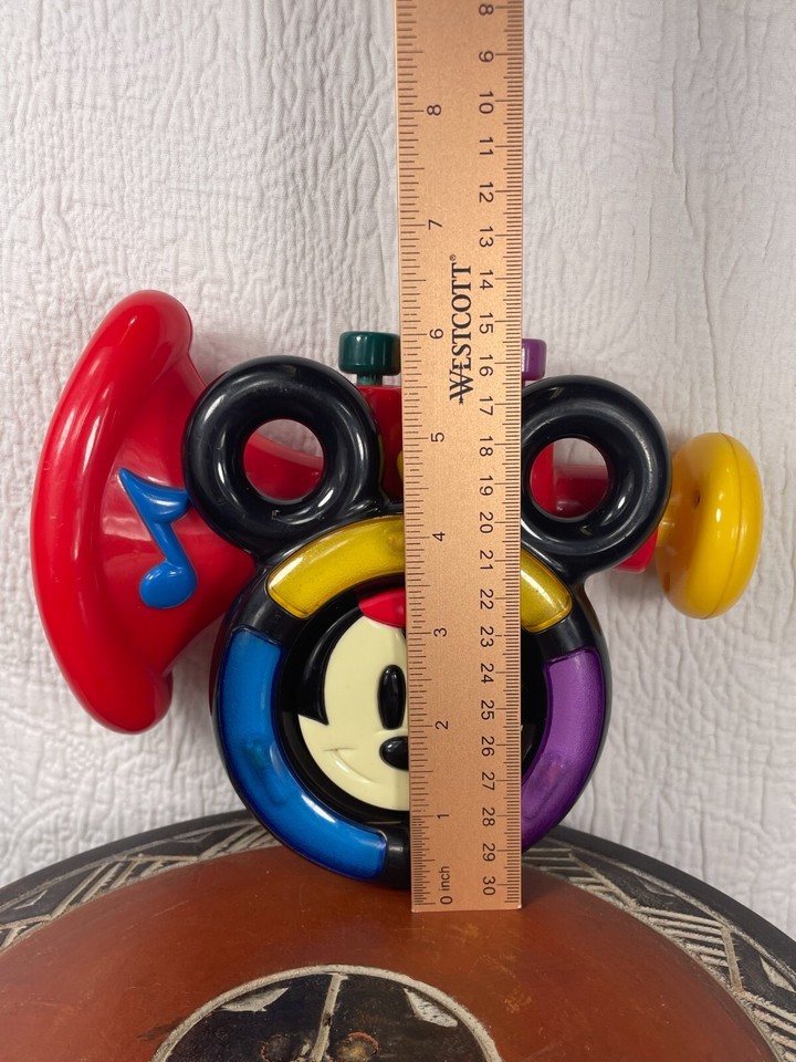 Mattel Disney Vintage Mickey Mouse Makin Music Toy Trumpet Lights ...