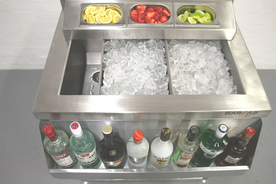 Stainless Cocktail 750mm Ice Well Station, Fully Insulated With ...