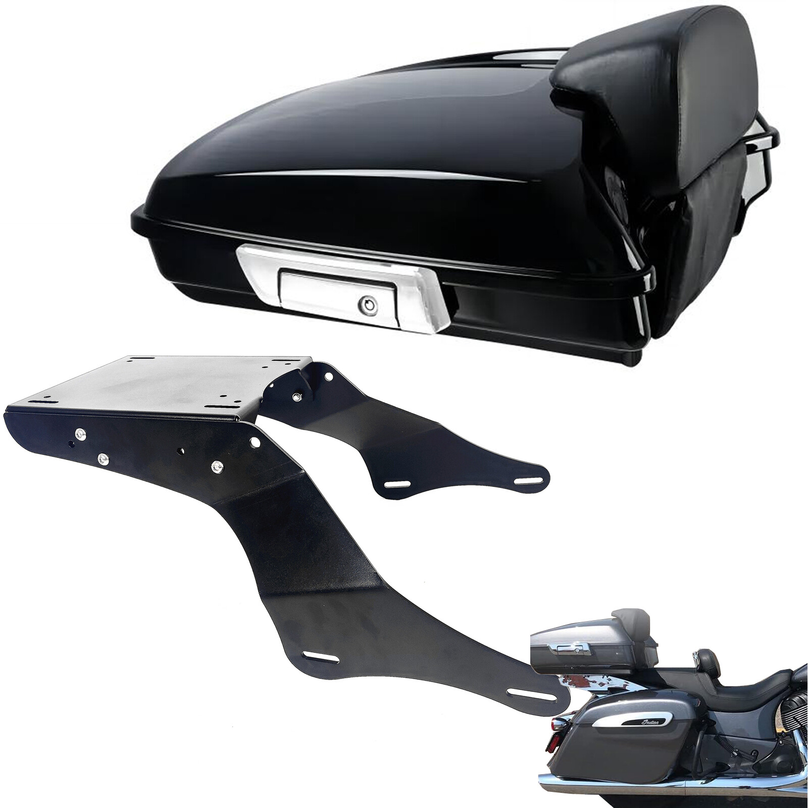 Razor Tour Pack Pak Pad & Trunk Luggage Rack for Kawasaki Vulcan 1700 ...