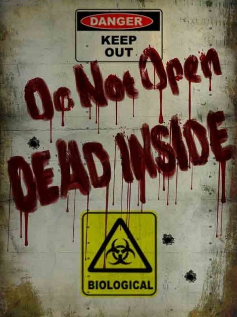 Do Not Enter Dead Inside Halloween Apocalypse Biological Danger Decor ...