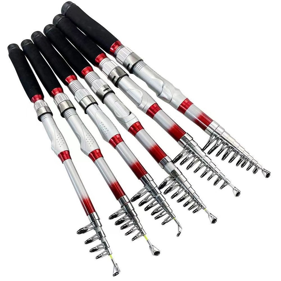 Telescopic Fishing Rod Carbon Fiber Spinning Casting Rod High Sensitive ...