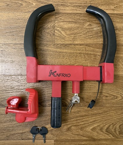 Trailer Hitch Lock + Wheel Clamp Anti-Theft Security Set for Car SUV ...