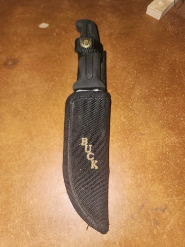 Vintage 1994 Buck USA 619 Woodsmate Fixed Blade Bowie Knife W/Sheath | eBay