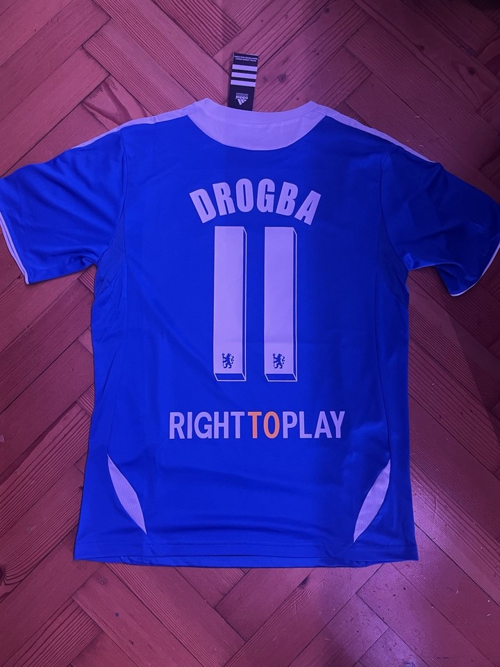 DROGBA CHAMPIONS LEAGUE 2012 SAMSUNG CHELSEA FOOTBALL SHIRT JERSEY size ...