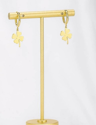 Flower Earring Small Hollow Hoop Earrings Gift Dangle 1Pair Au ...