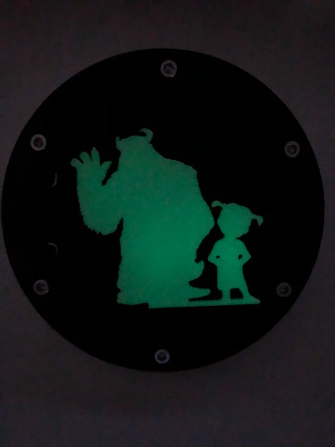 Sully and Little Girl in 3D Black w GLOW in Dark for Jeep Wrangler JK ...