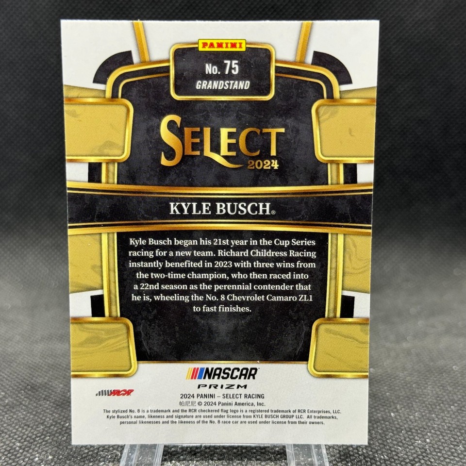 Kyle Busch 2024 Select Racing NASCAR Grandstand Tri-Color Prizm #75 | eBay