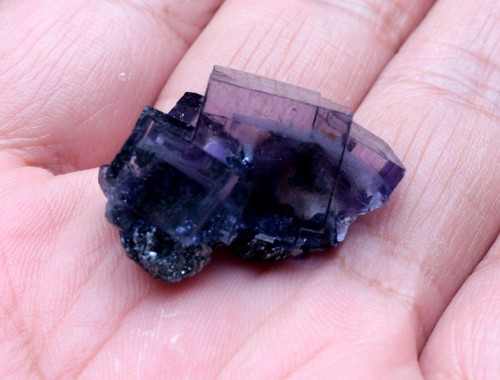 10g Natural Purple Phantom Fluorite Crystal Mineral Specimen ...