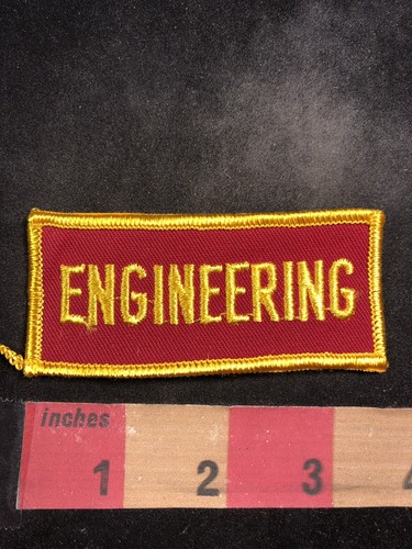 Yellow On Red ENGINEERING Engineer Patch 00MH | eBay
