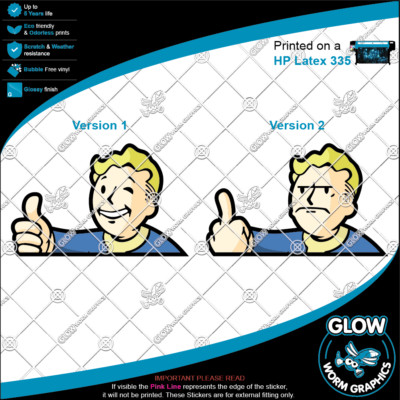 Fallout 4 Vault Boy Peeking Pip-Boy Vault-Tec Car Van Window Sticker ...