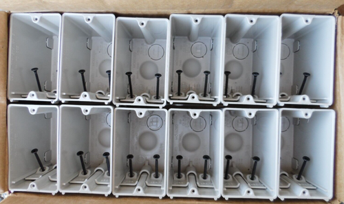 Allied Moulded SB1H Adjustable Single Gang Horizontal Electrical Box 23 ...