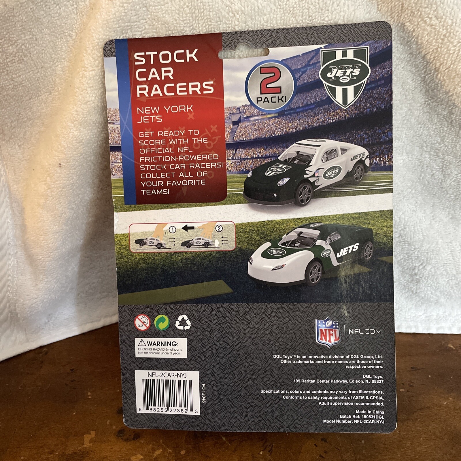 NEW ITEM-2019 NY JETS 2 PACK STOCK CAR RACERS FRICTION-POWERED,DGL TOYS ...