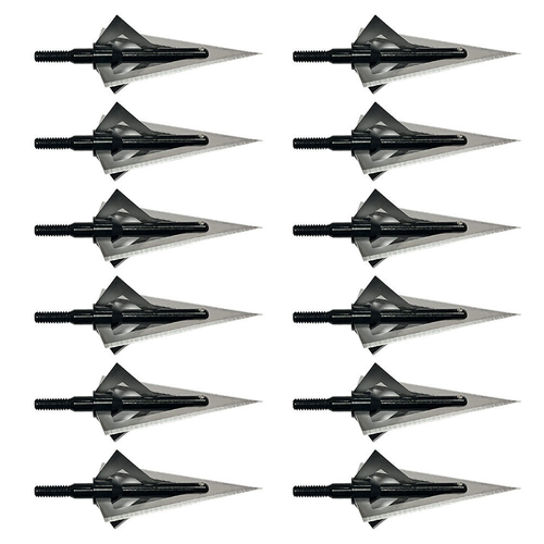 12PCS Hunting Sharp 4 Blades Broadheads 125 Gr Compound Bow Crossbow ...
