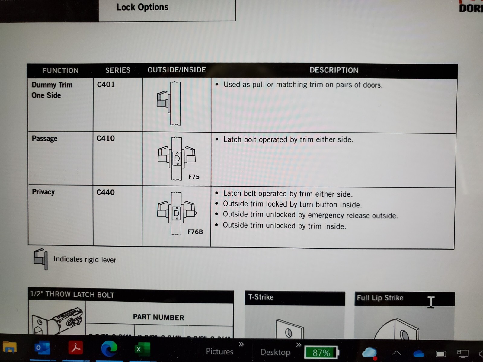 Dorma 400 Series Passage Lockset - Dorma C410 LR 626 | eBay