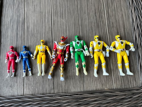 Vintage 90's Mighty Morphin Power Rangers Action Figure Toys LOT OF 7 ...
