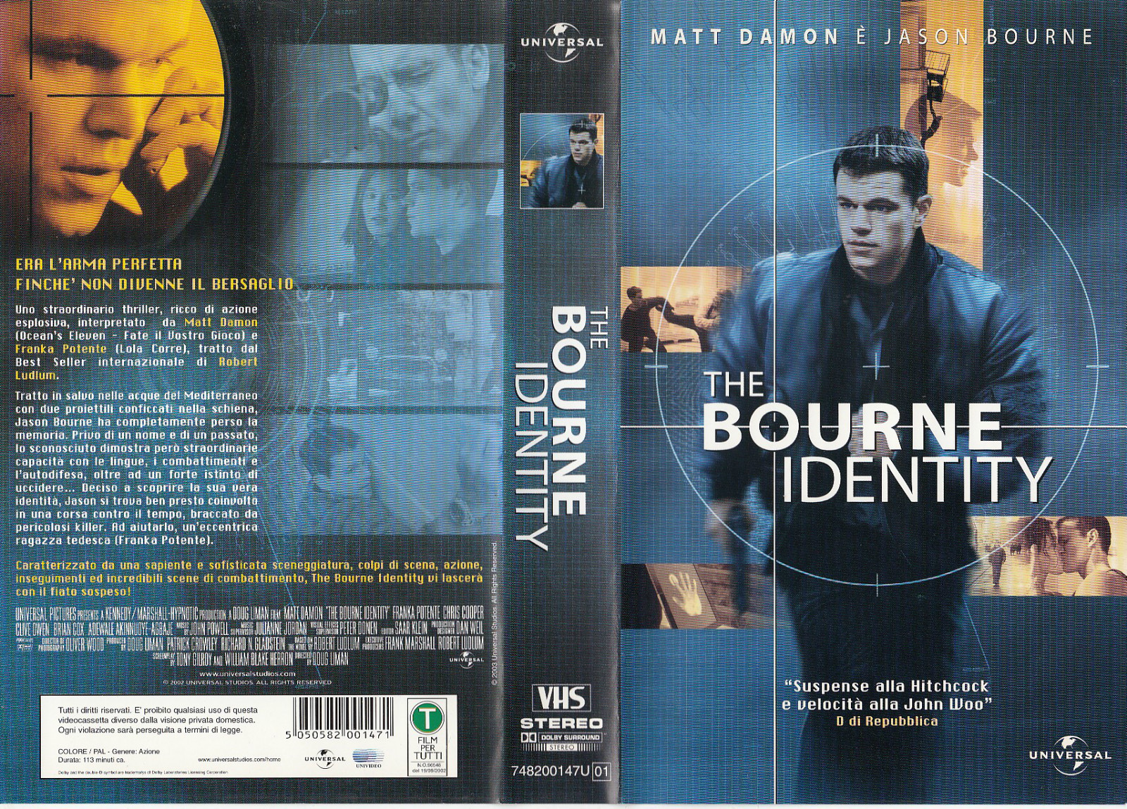 The Bourne Identity (2002) VHS | eBay