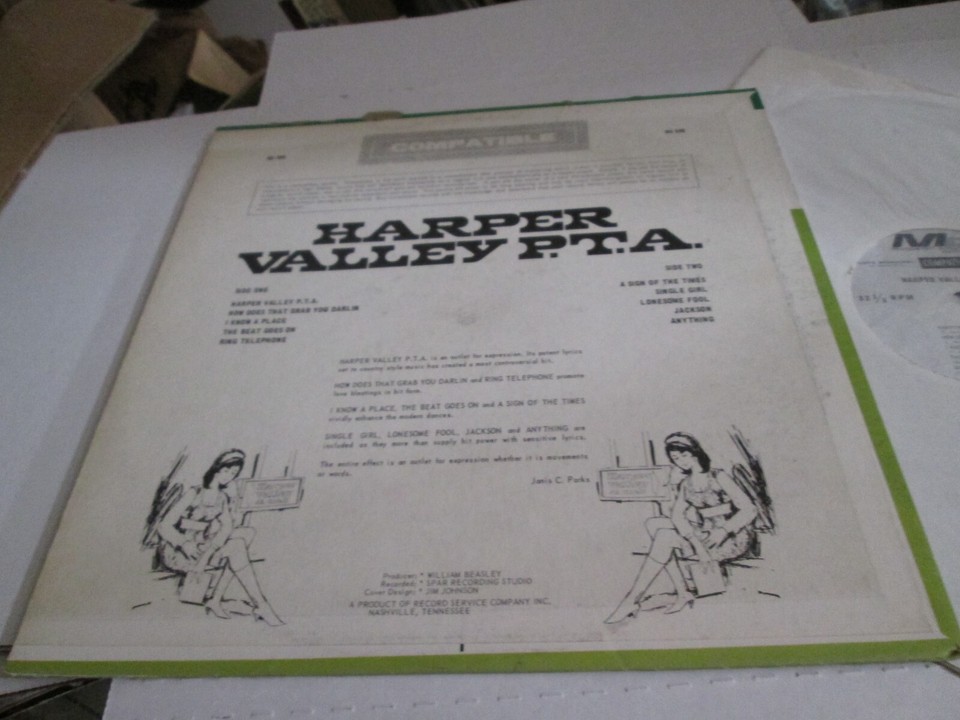 SANDRA MANNING SINGS HARPER VALLEY PTA LP 1968 MODERN SOUND COUNTRY ...