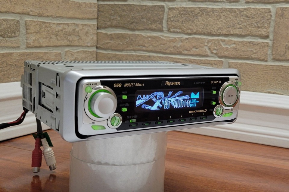VERY RARE PIONEER PREMIER DEH-P650 CD PLAYER with BLUETOOTH ADAPTER and ...