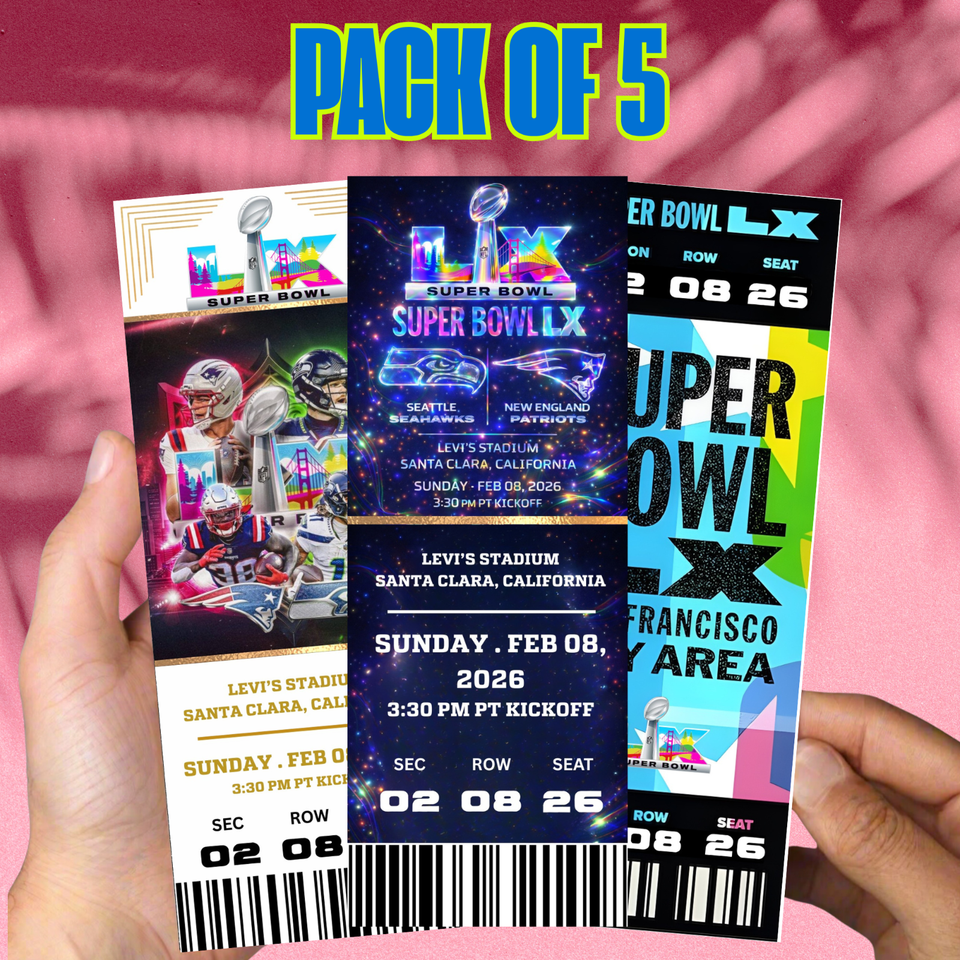 SEATTLE SEAHAWKS VS NE PATRIOTS SUPERBOWL LX 2026 commemorative ticket ...