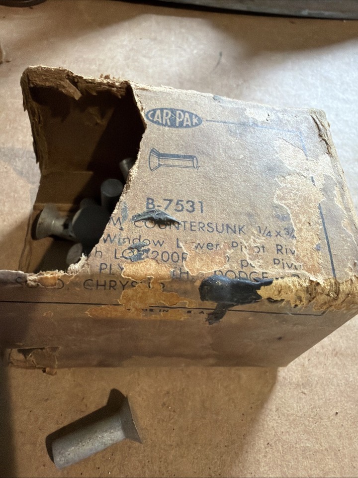 NOS 1940’s Chrysler Dodge Plymouth Countersunk 1/4x3/4 Window Lower ...