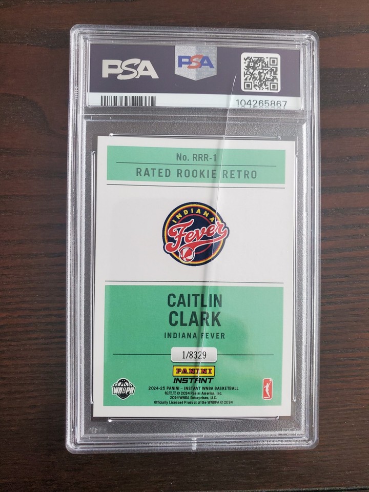 Caitlin Clark 2024 Panini Instant WNBA #RRR-1 Rated Rookie Retro PSA 10 ...