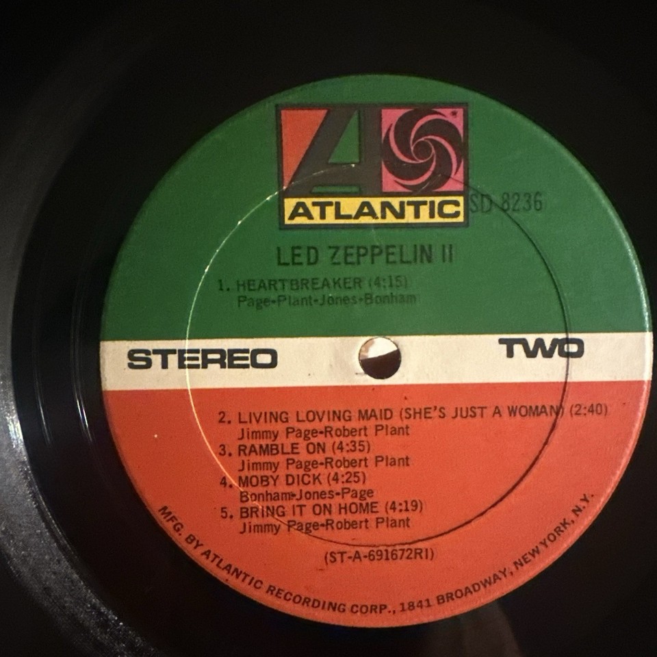 LED Zeppelin II 1969 Vinyl LP Album, Atlantic SD 8236, First press | eBay
