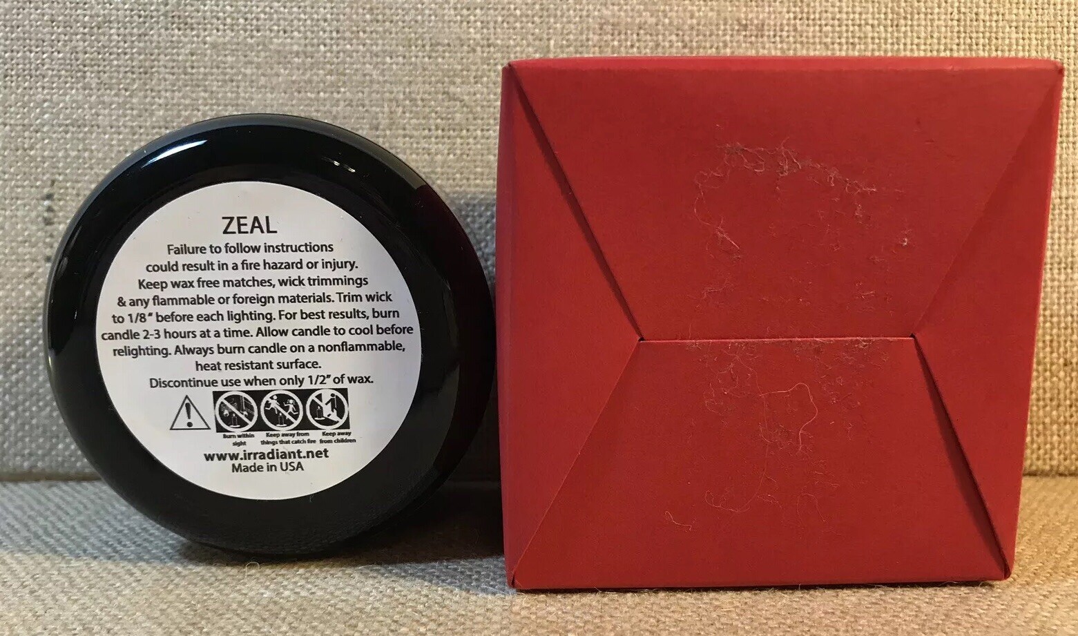 Irradiant By Fade Away Soy Candle Shine Brightly Zeal Hand Poured Red ...