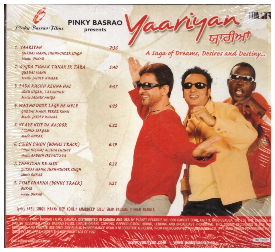 Yaariyan - Gurdas Mann [CD] Punjabi Soundtrack | eBay